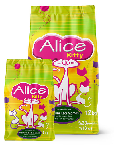 Alice Kitty Yavru Kediler için Tavuklu Balıklı Kedi Maması